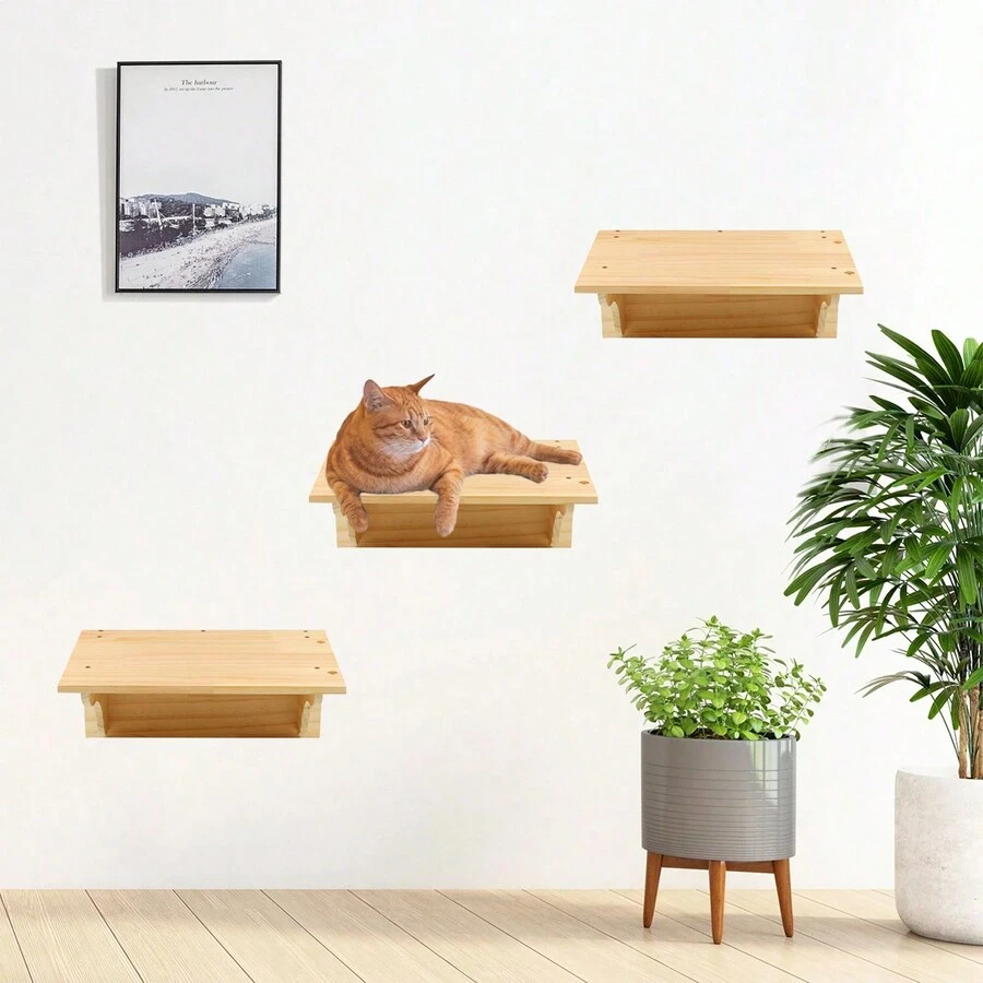 1pc Wall-Mounted Cat Perch-Large Cat Jumping Platform (38*25*18cm ...