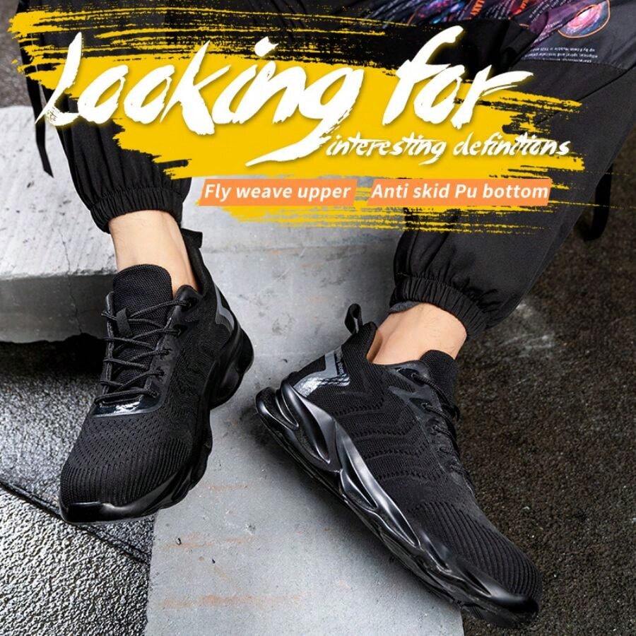 Men's Steel Toe Anti-Puncture And Anti-Smash Safety Shoes Lightweight ...