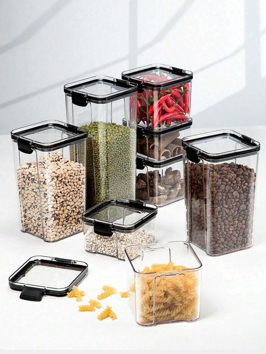 1pc Clear Random Color Food Storage Box,Food Storage Container With Lid ...