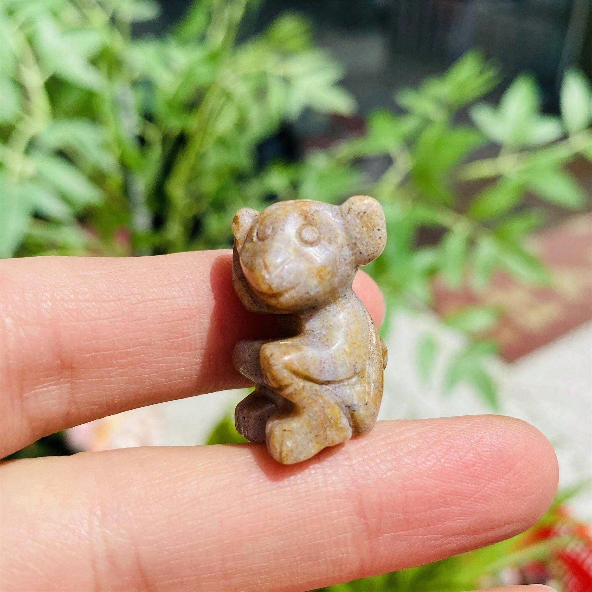 Mono de material mezclado natural, mono mini, mono de cristal de cuarzo ...