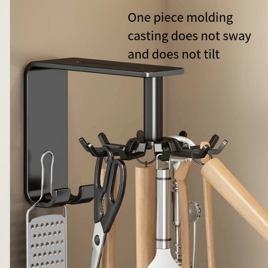 Rotating Wall-Mounted Kitchen Hook, Multi-Functional Kitchen Storage ...