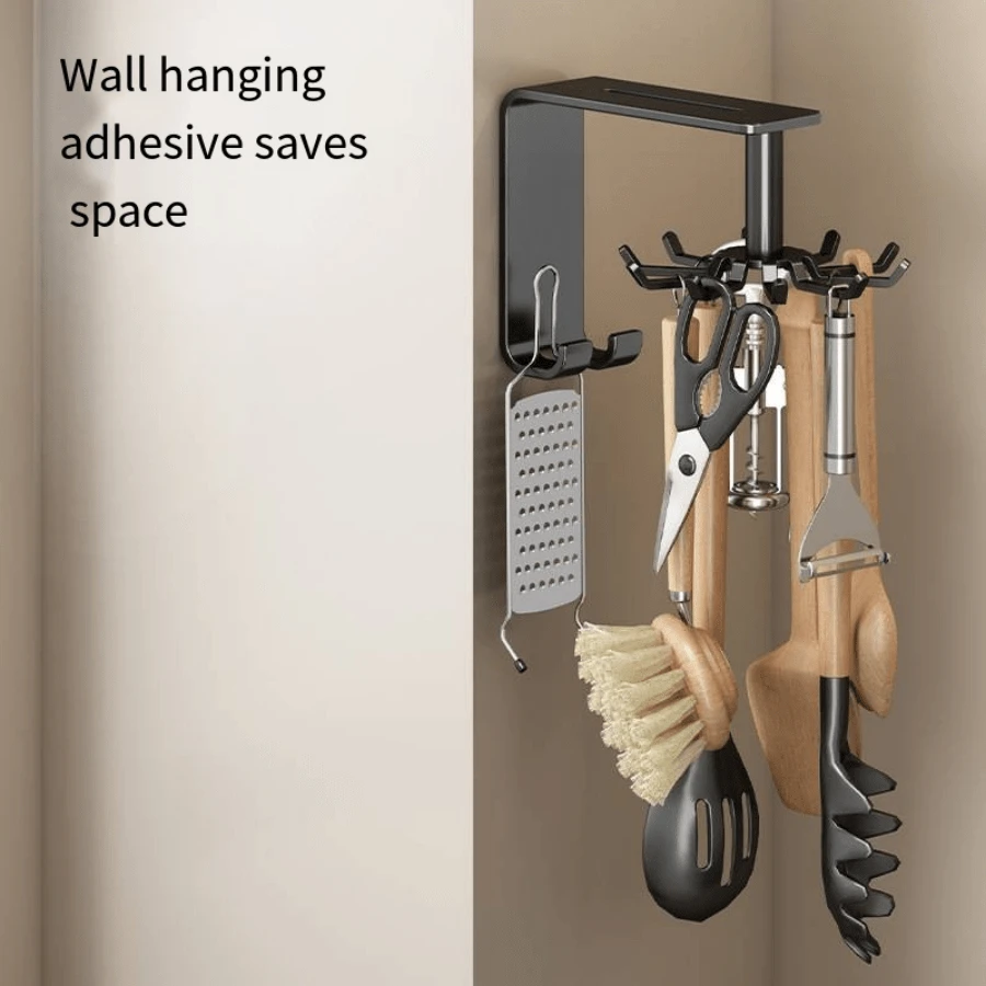 Rotating Wall-Mounted Kitchen Hook, Multi-Functional Kitchen Storage ...