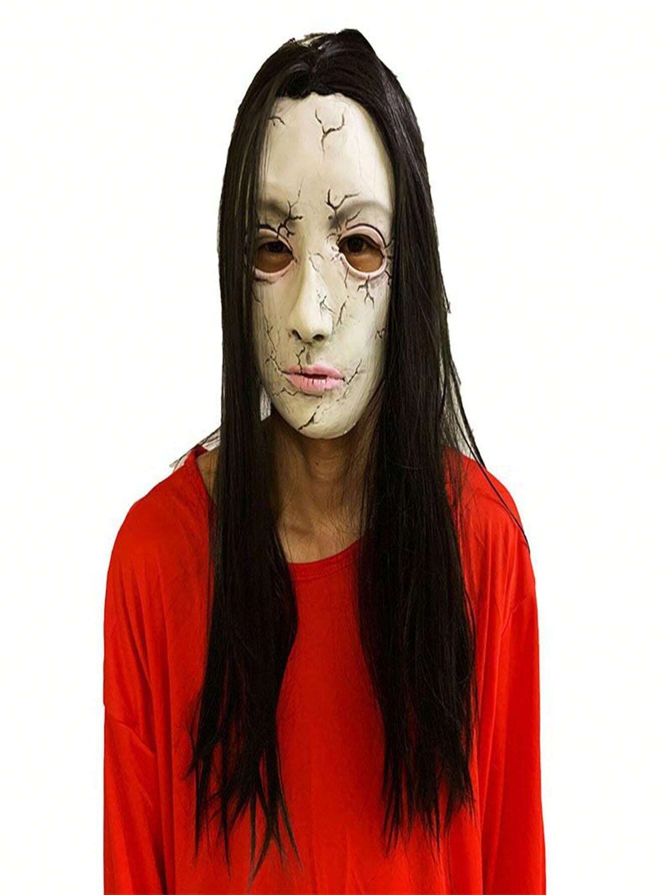 Halloween Ghost Face Mask, Terrifying And Funny Devilish Latex Mask ...