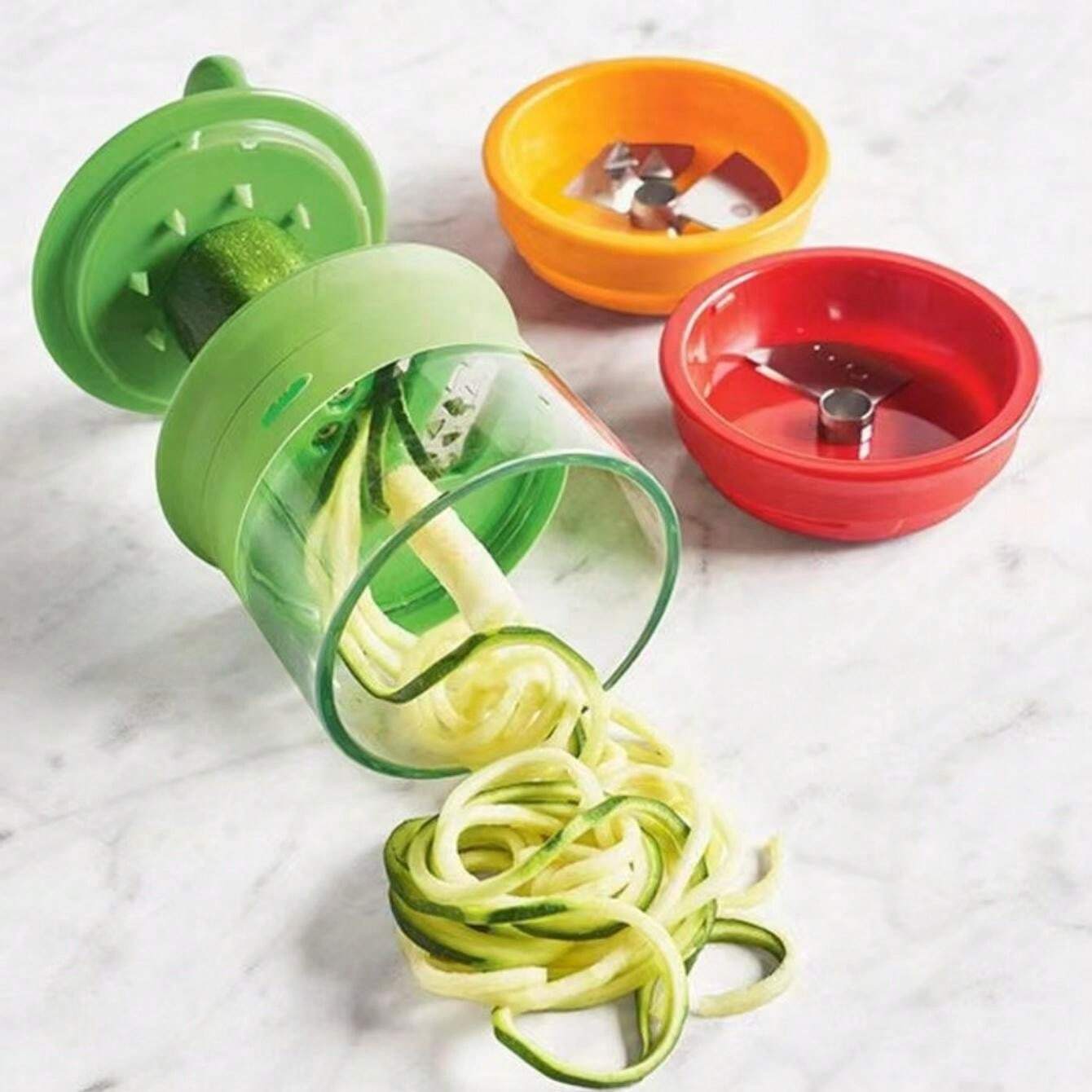 1pc Manual Rotary Fruit & Vegetable Slicer, Zucchini Noodle Maker ...