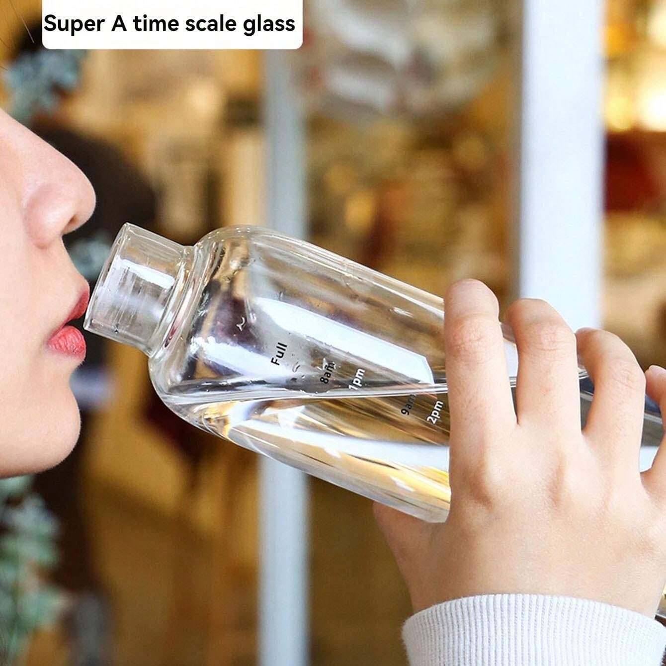 1pc 500ML Graduated Time-Marked Water Bottle, High Quality Leak-Proof ...