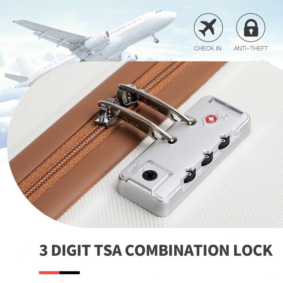 Mala de Cabine 20 Polegadas Leve em ABS com Capa Dura Elegante Bagagem ...