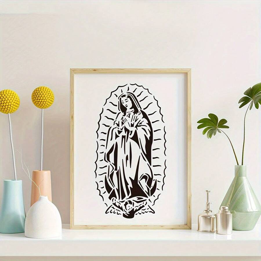 A4 Reusable Virgin Mary Stencil Mother Mary Template For Christians ...