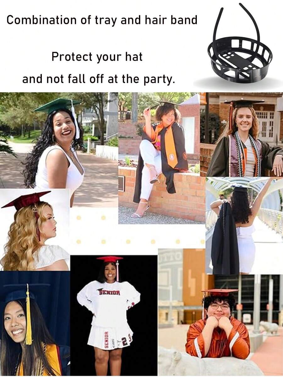 1pc Graduation Season Hat Protection Cover For Both Cap And Hairstyle ...