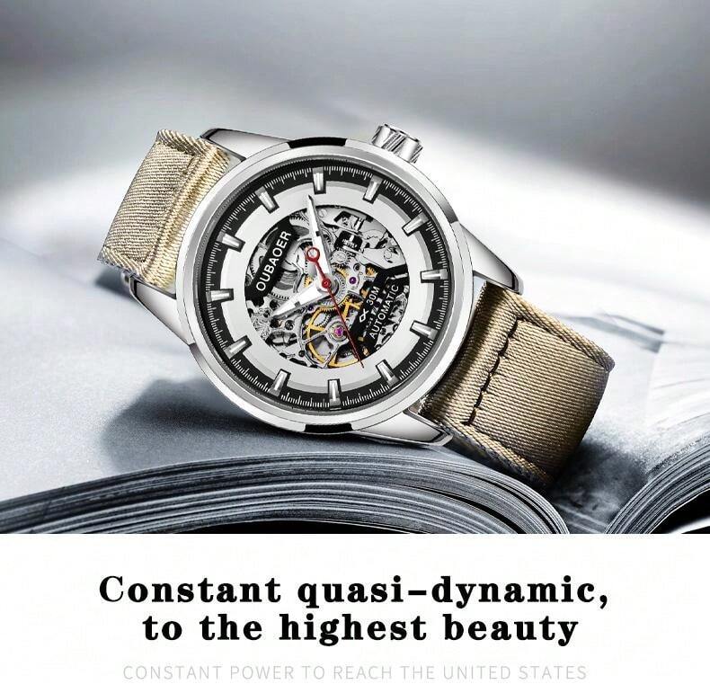 OUBAOER 2024 New Simple Architectural Series Men's Chronograph Watch ...