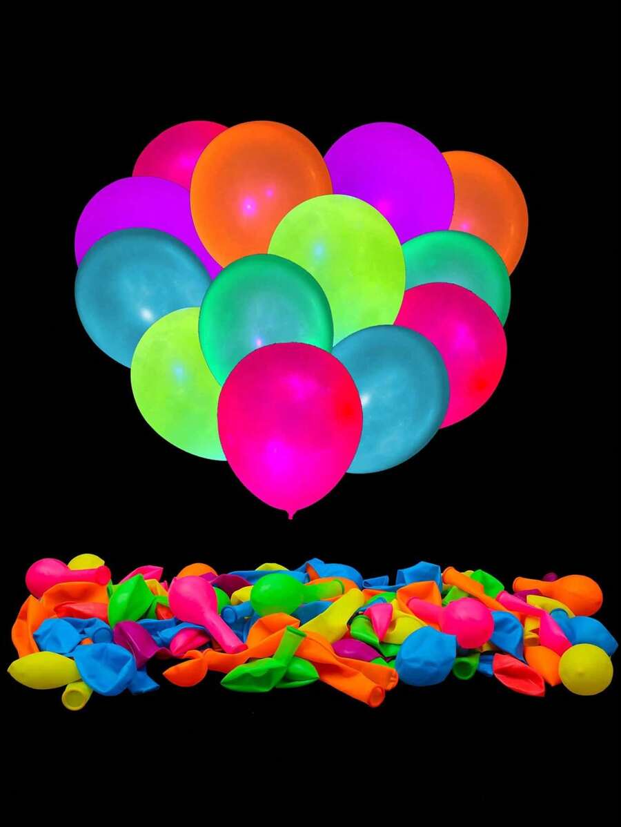 20 Pcs Colored UV Neon Balloons Glow Balloons Neon Party Decorations ...