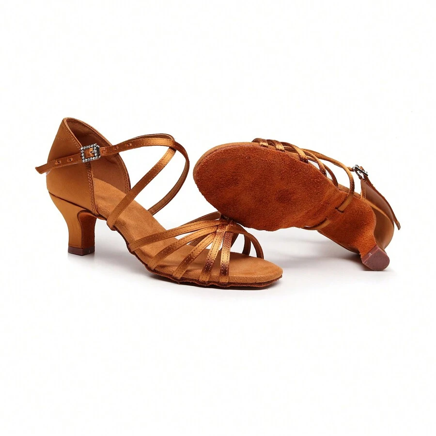 Women's Brown Comfort High Heel Soft-Soled Ballet/Latin/Chacha/Ballroom ...