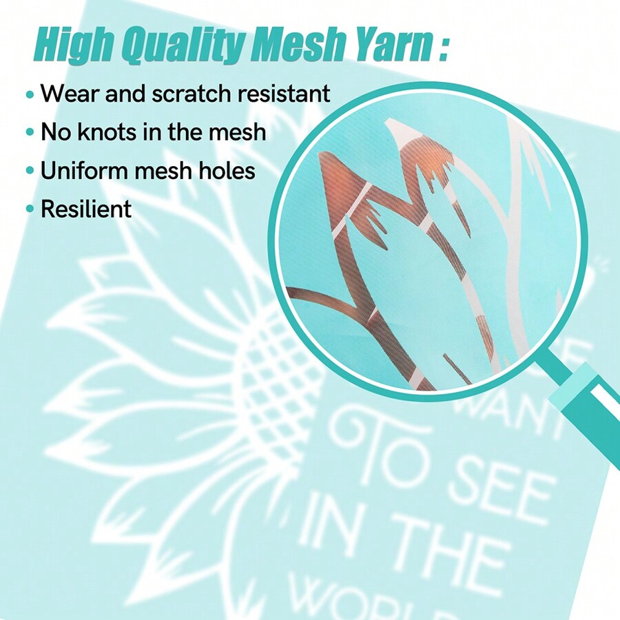 1PC Dandelion Silkscreen Stencil Reusable Self-Adhesive Mesh Stencils ...