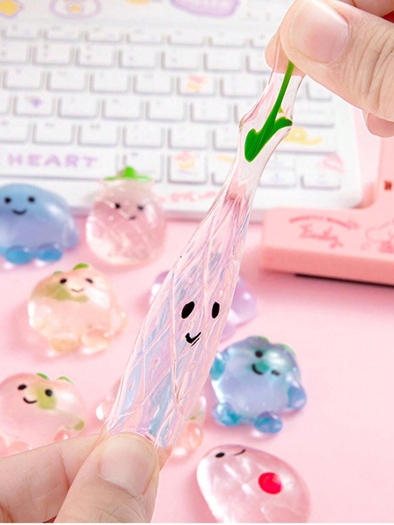 Random Color Squeeze Fruit Anti-Stress Relief Toys, Cute Doughy Squishy ...