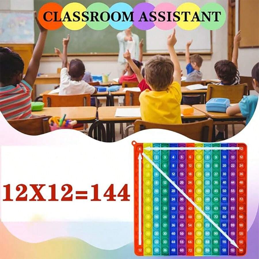Educational Sensory Fidget Toy Fidget Multiplication Game 12x12 Table ...