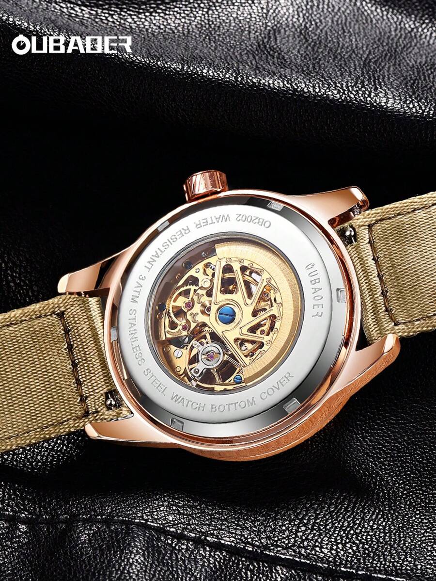 OUBAOER 2024 New Simple Architectural Series Men's Chronograph Watch ...