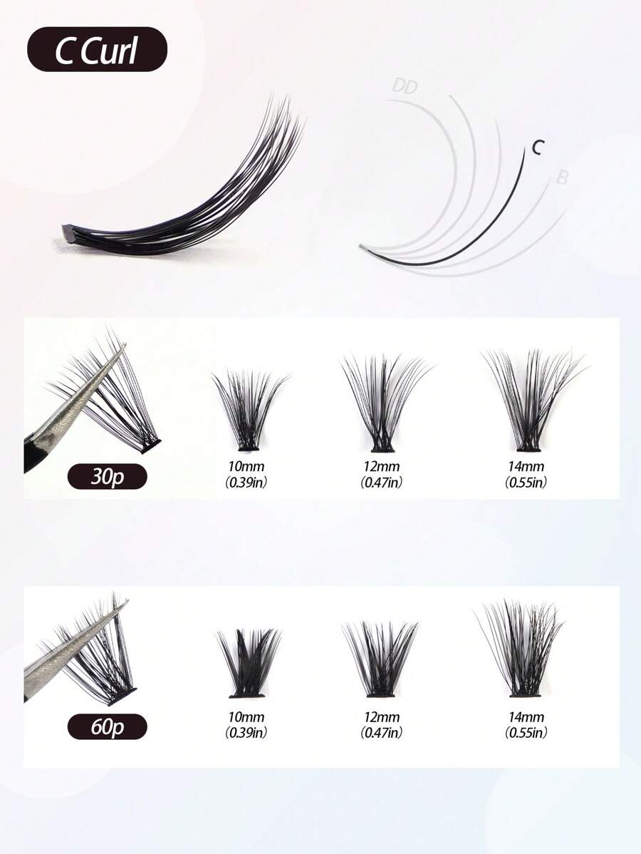 Magefy 30d 60d 240 Piezas De Extensión De Pestañas De Rama Con Mechones