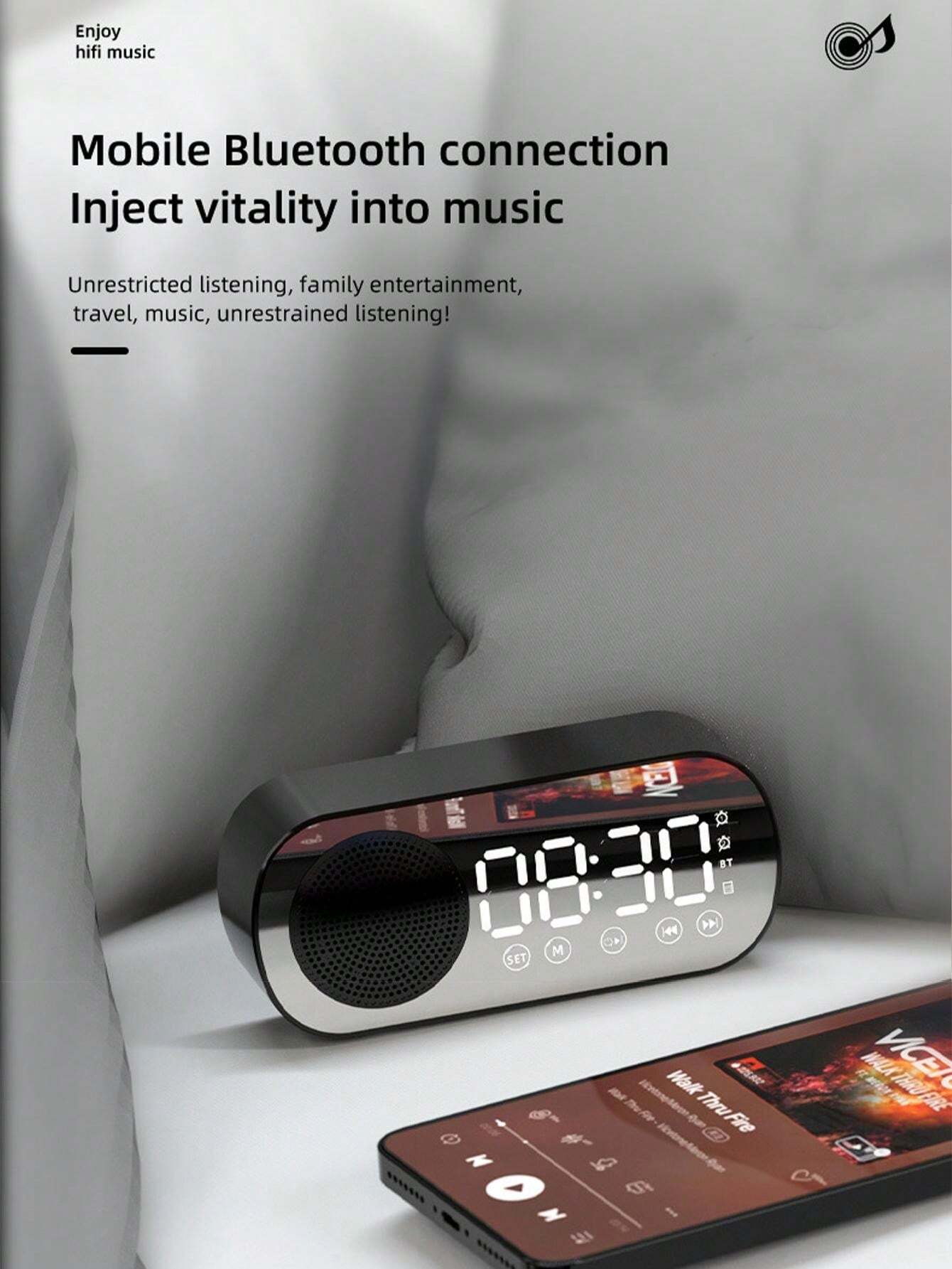 Reloj despertador digital multifunción de escritorio con espejo y ...