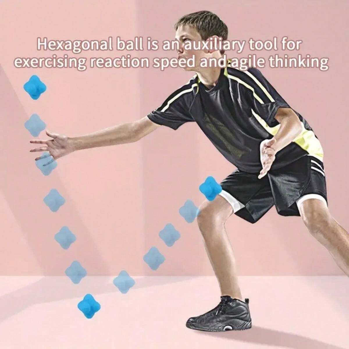 1pc Hexagonal Reaction Ball Agility Trainer For Reaction Training And Reflex Exercise With ...