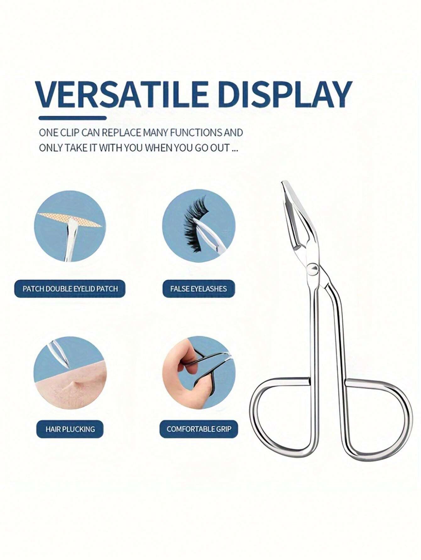 1 pieza Pinzas de cejas, herramienta portátil de depilación de punta ...