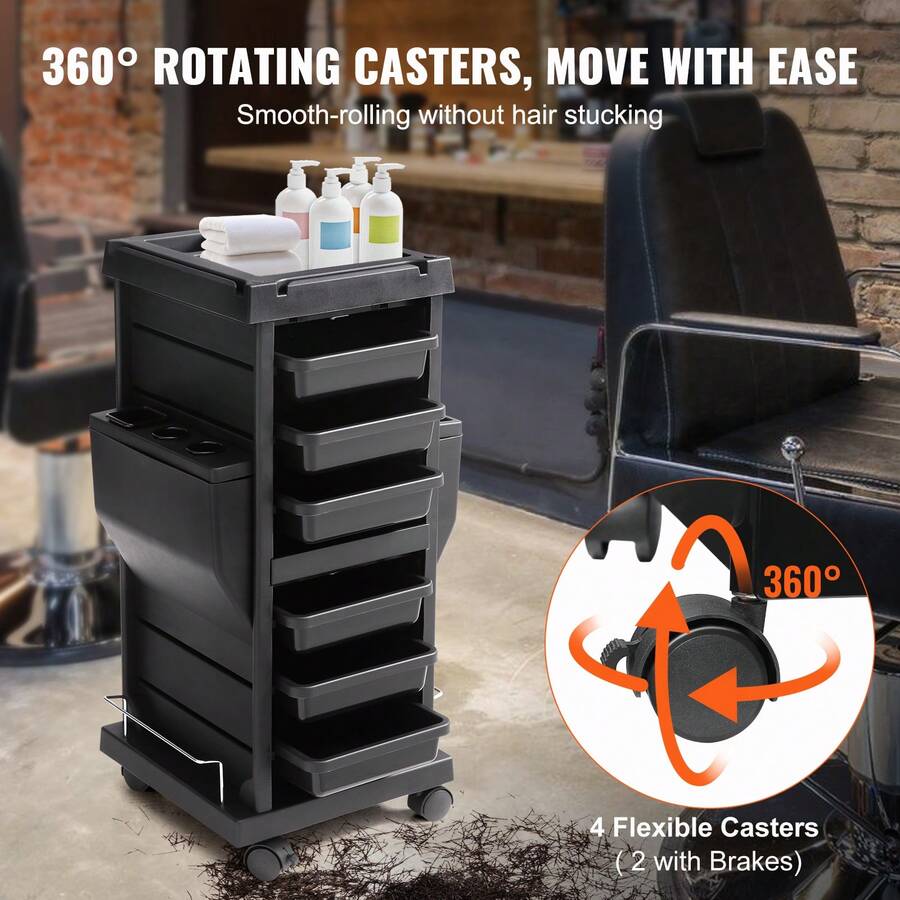 VEVOR Ultimate Salon Trolley Cart, Lockable Beauty Salon Cart For ...