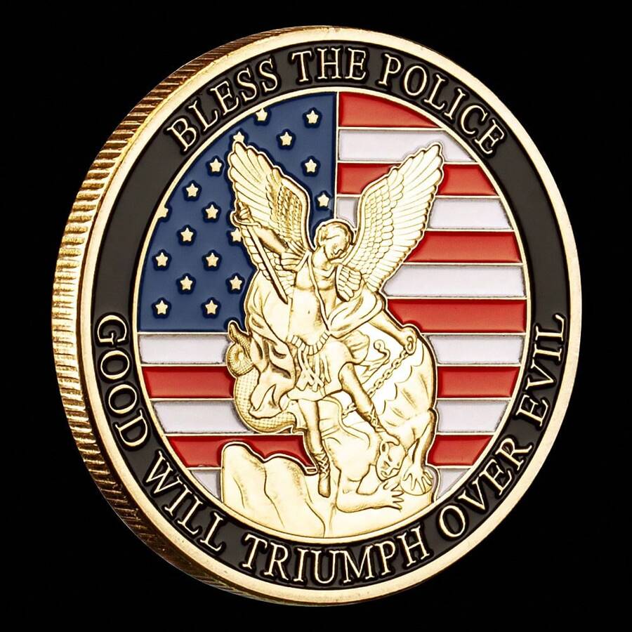Bless The Police Honor Coin Good Will Triumph Over Evil Souvenir ...