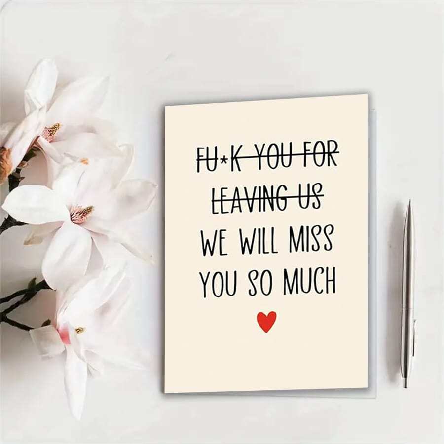 1pc Missonemi Funny Retirement Card For Men, Coarse Coworker Leaving ...