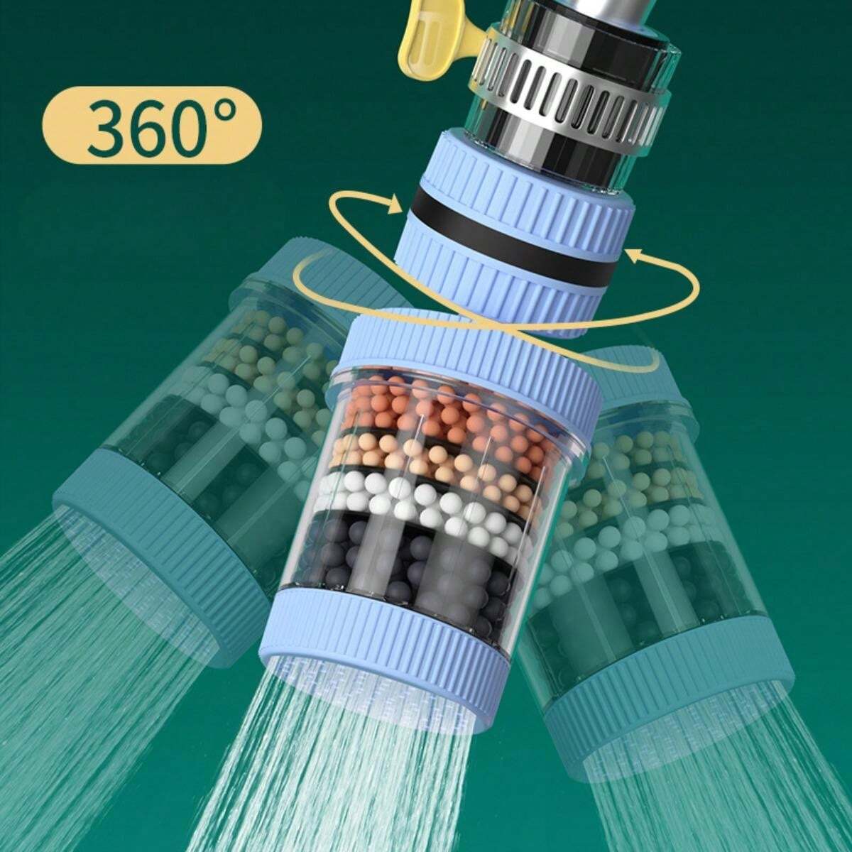 Kitchen/Home 6-Layer Splash-Proof Detachable Faucet Water-Saving Filter ...