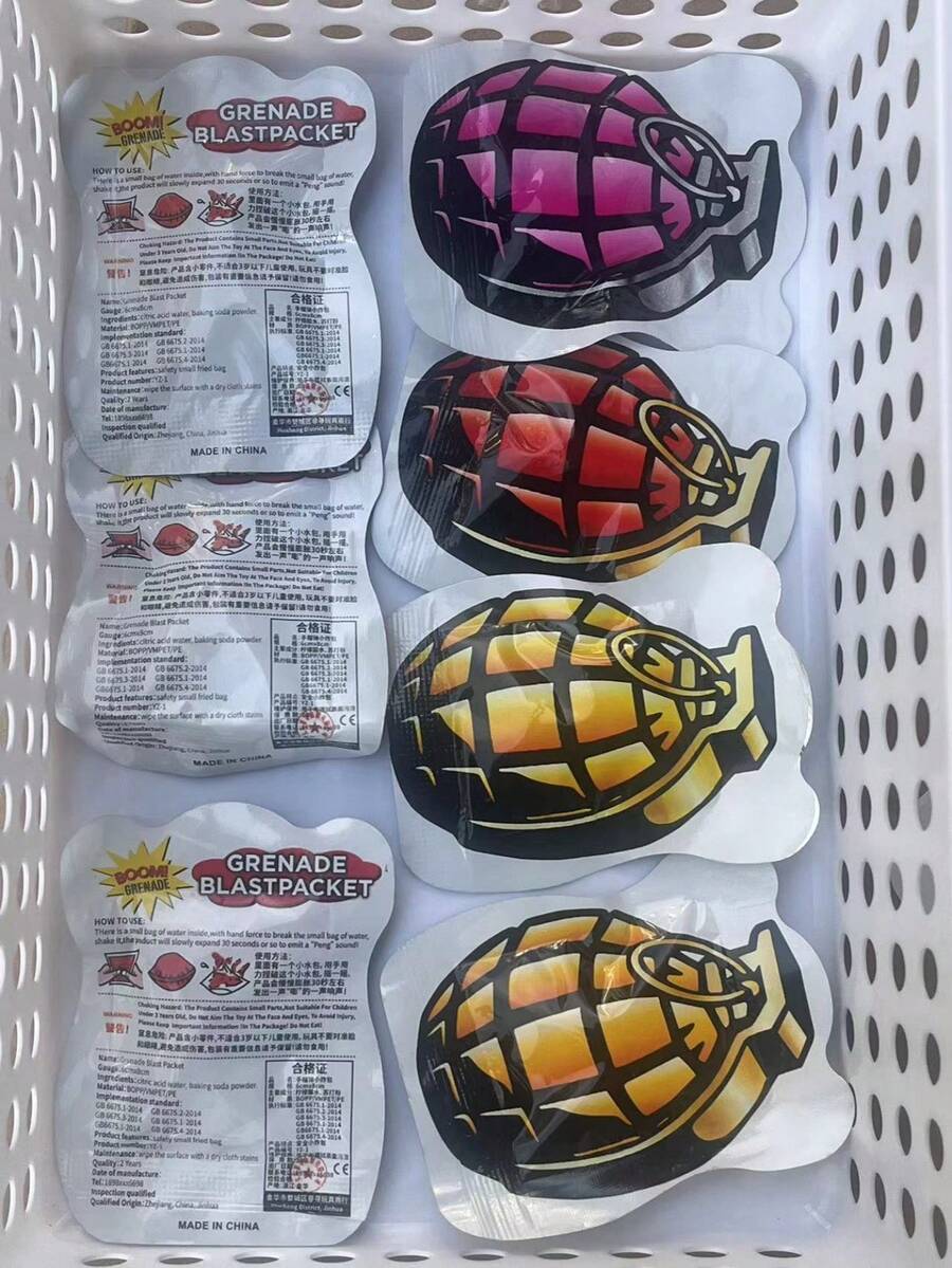 30pcs Automatic Inflatable Simulation Hand Grenade Explosive Prank ...