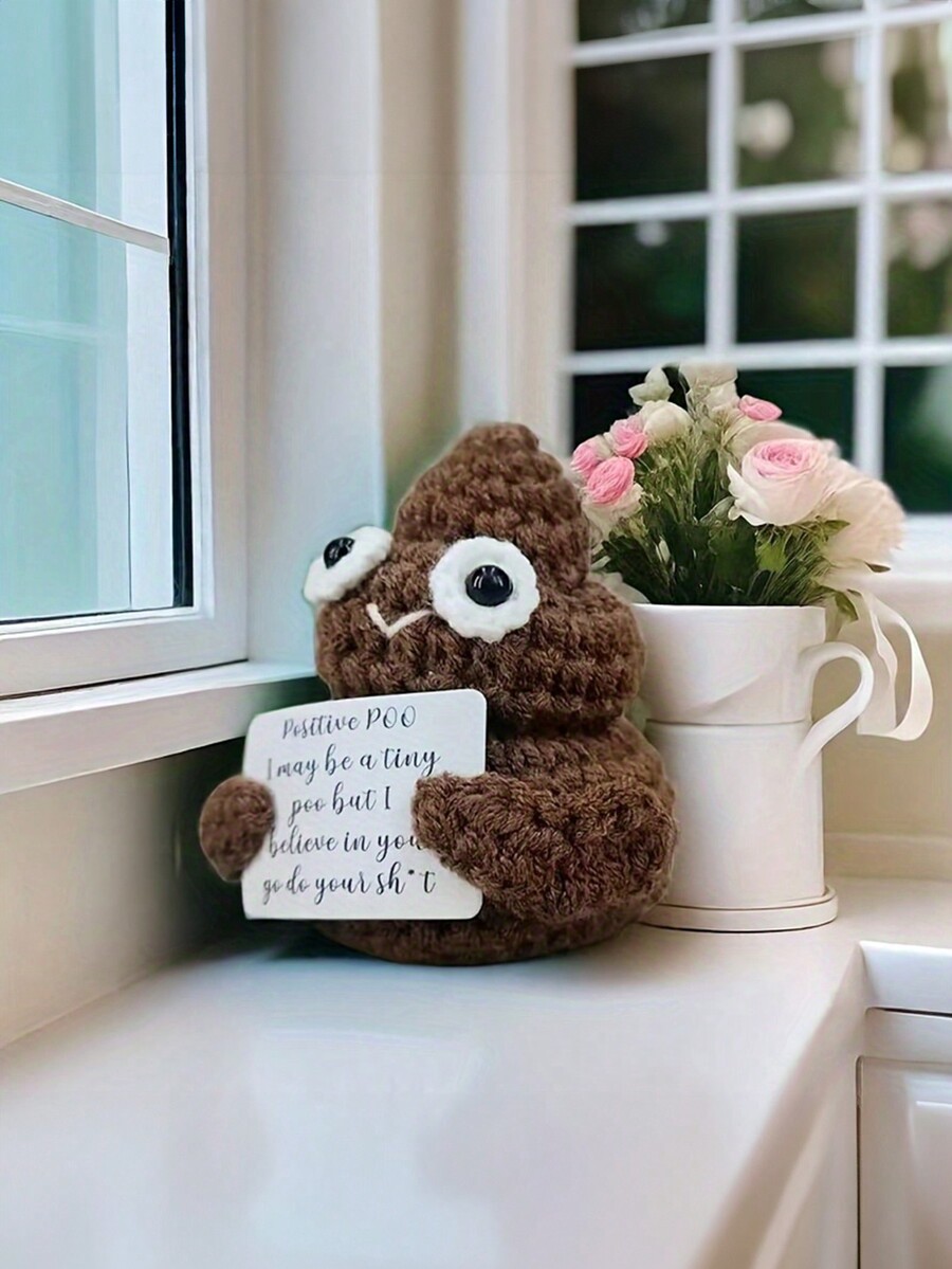 1pc Creative Handmade Yarn Weaving With Positive Energy, Funny And Cute ...