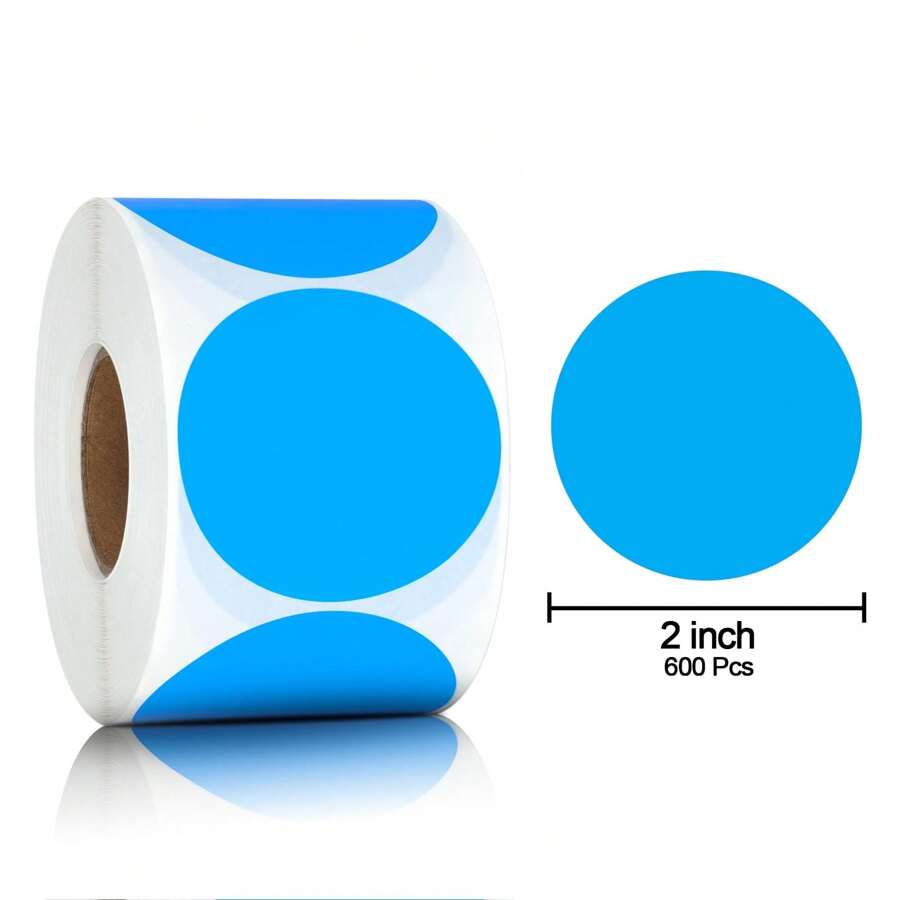 Etiquetas adhesivas térmicas circulares de 2 pulgadas, etiquetas ...