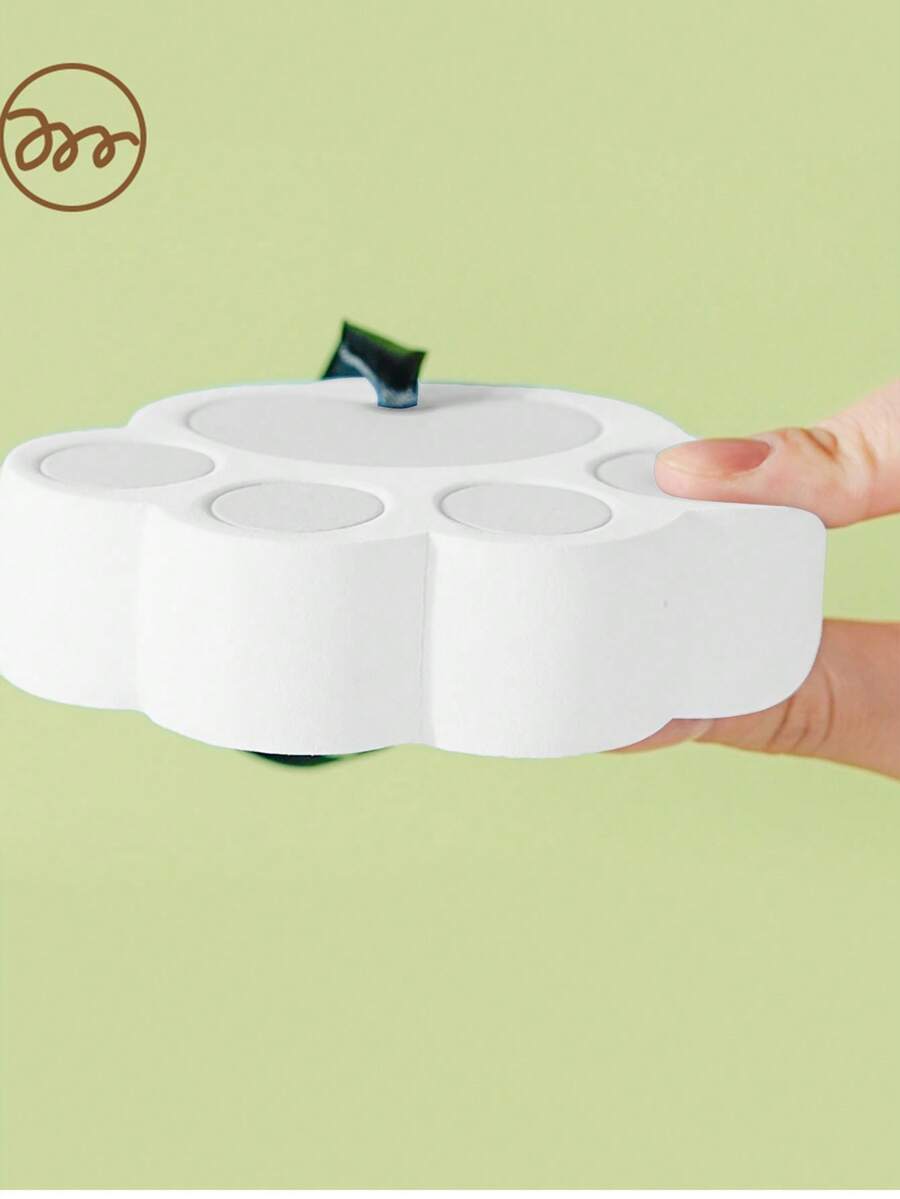 White Cute Cat's Paw Shaped Kids Bathing Sponge For Infants And ...