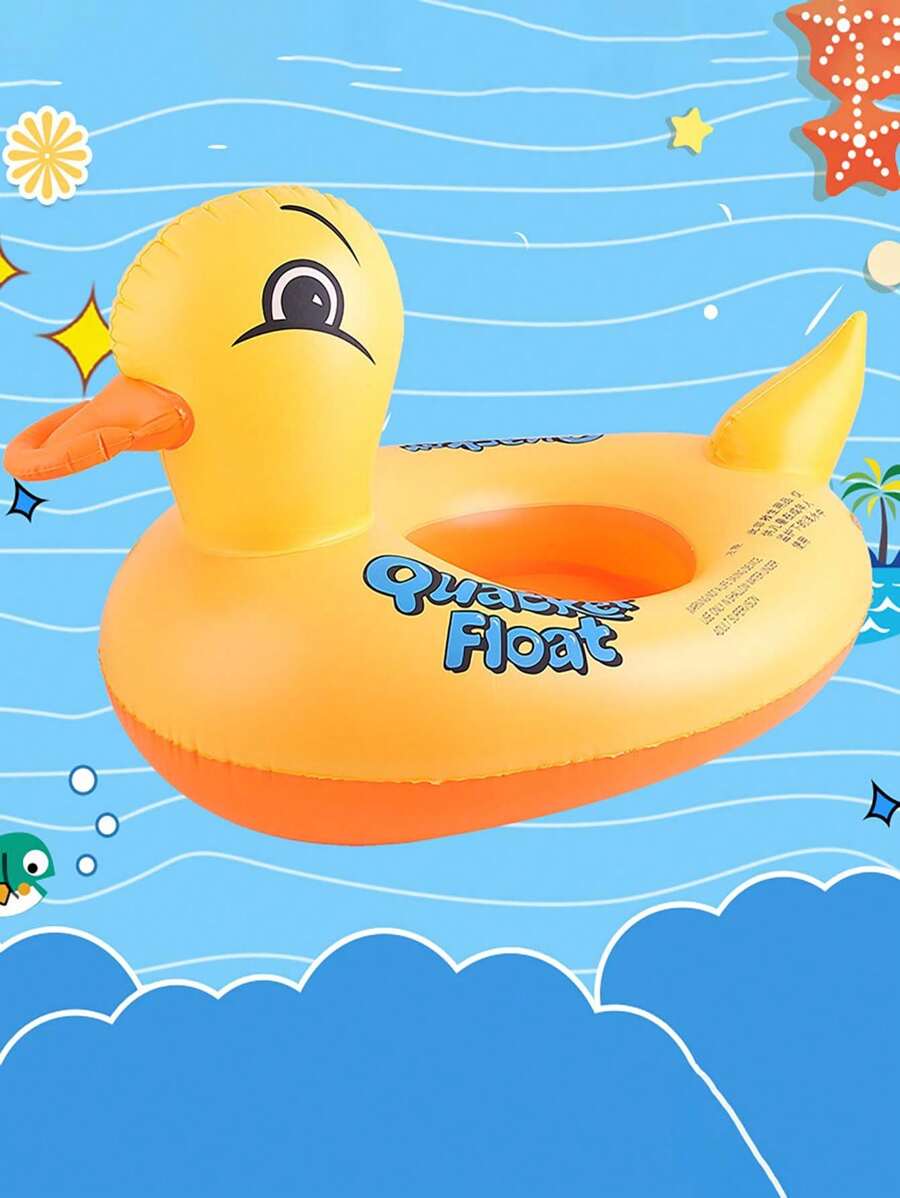 1pc Duck Shaped Inflatable Swim Ring, Flotation Pool Toy, Armpit ...