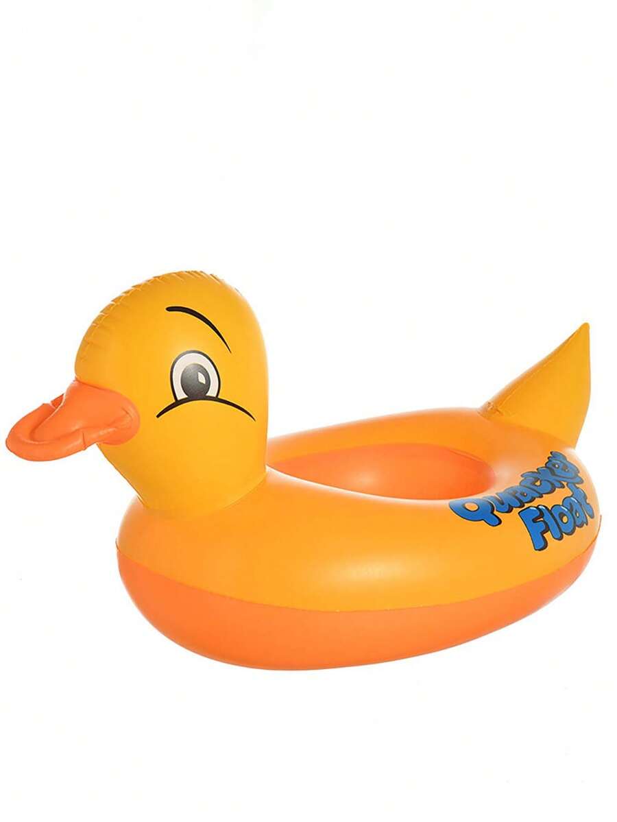 1pc Duck Shaped Inflatable Swim Ring, Flotation Pool Toy, Armpit ...