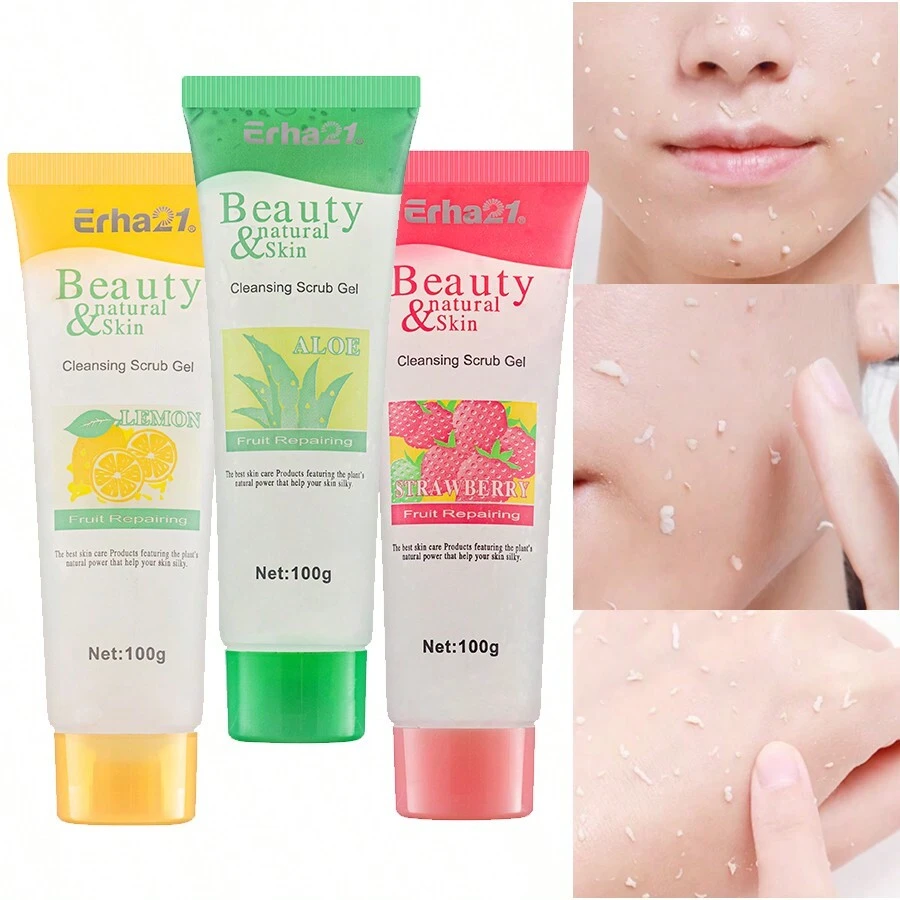 Erha21 Aloe Cleansing Scrub Gel 100g, Deep Cleansing Pores, Face & Body ...