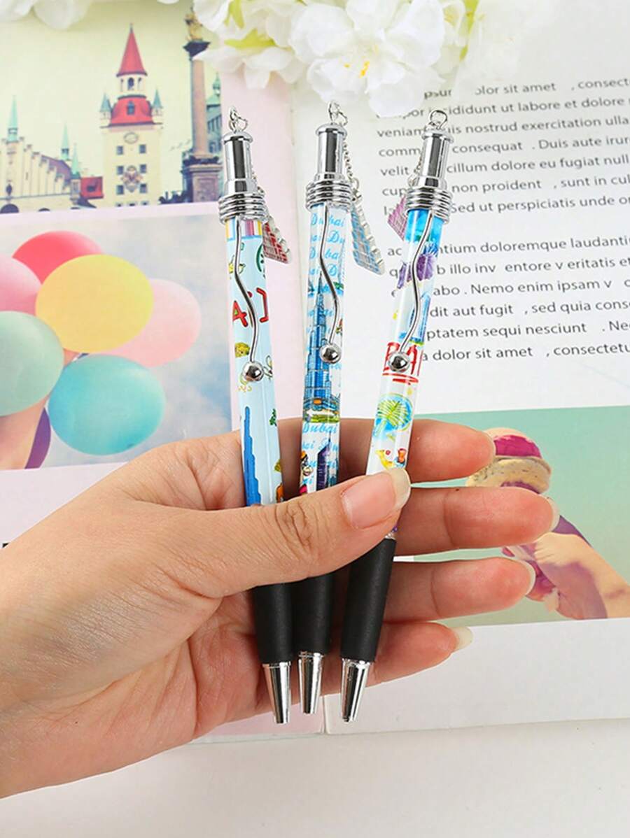 6pcs Random Creative Neutral Pens For Students And Exams, Black ...