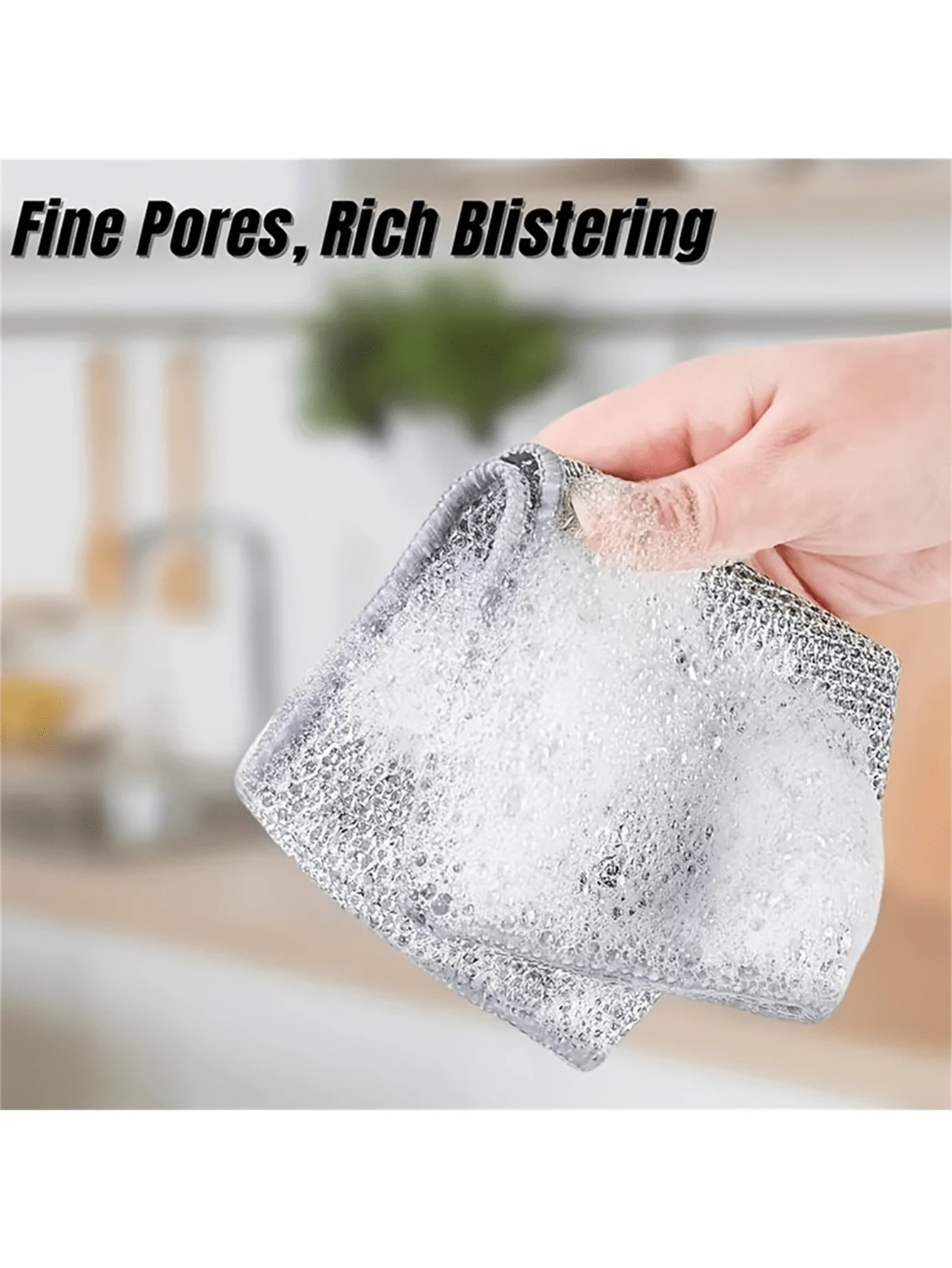 3pcs Steel Wire Cleaning Cloth, Non-Stick Net Rag, Kitchen Stove And ...