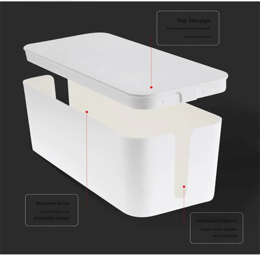 Cable Management Cord Cover Wire Hide Box Hide Organizer Protection ...