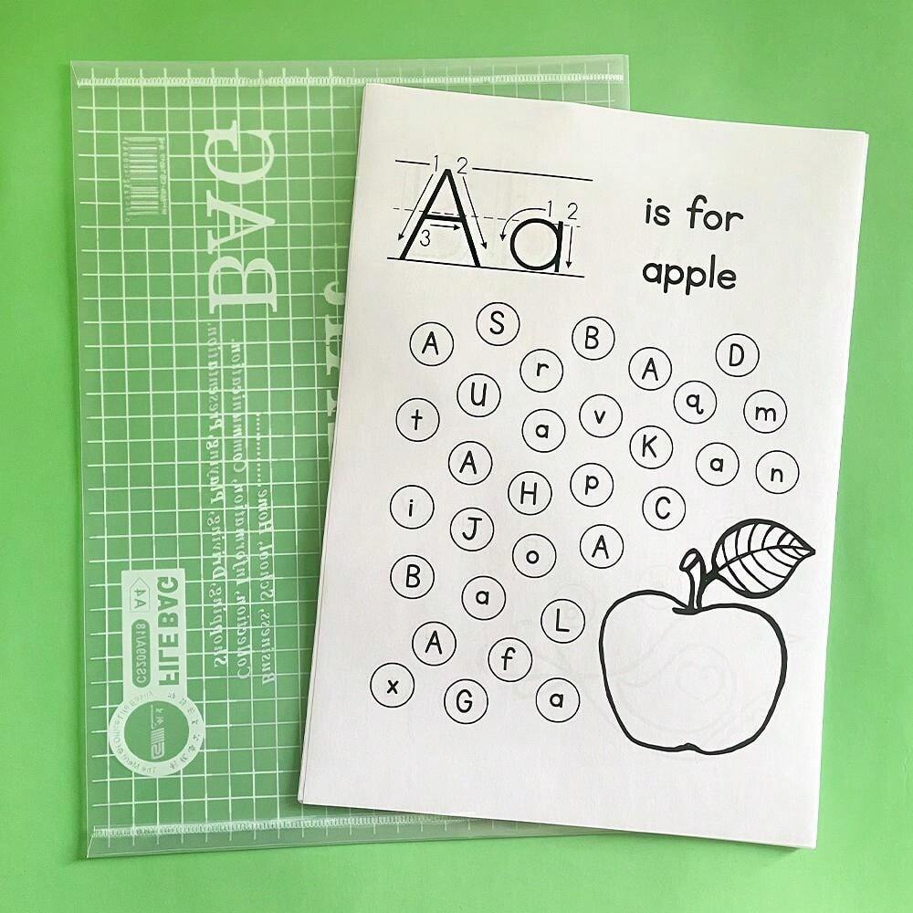26 Paper Sheets Alphabet Coloring Workbook For Handwriting, 26 Alphabet ...