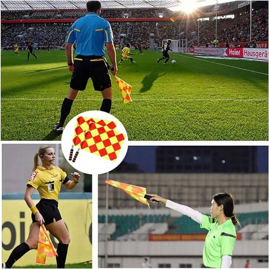 1pc Sideline Referee Flag, Soccer Offside Flag, Sports Umpire Flag ...