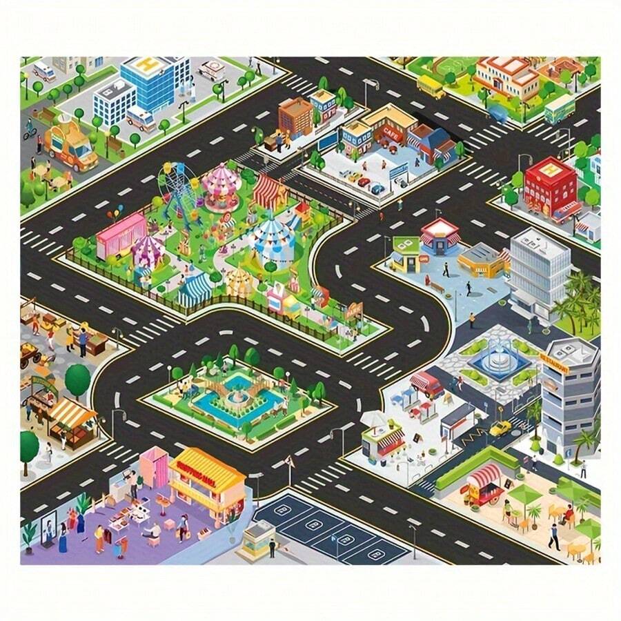 Kids Dream Mat Modern City Toy Activity Playmat, Parent-Child ...