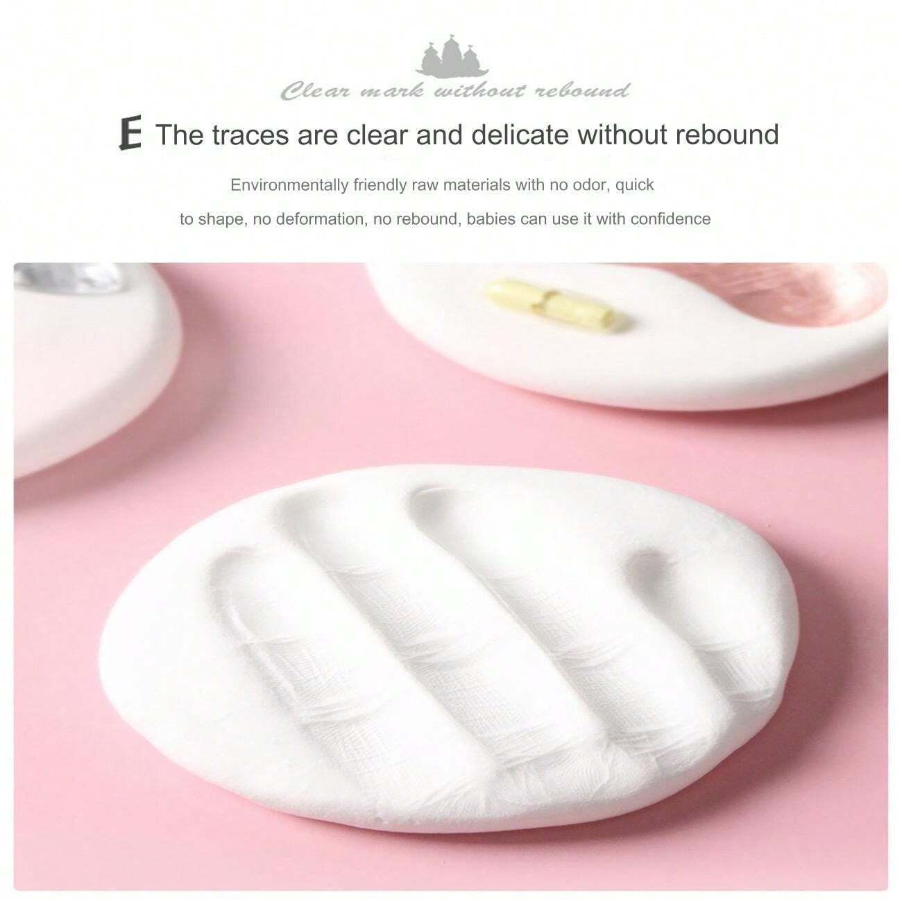 1pc Light Yellow 12-Inch [Mushroom Town] Baby Handprint And Footprint ...