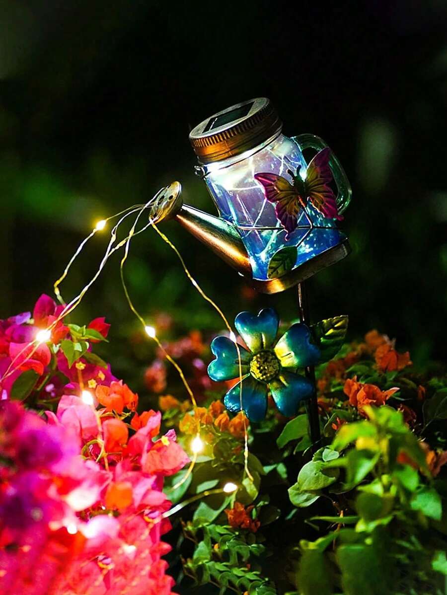 1pc Solar Shower Kettle Light, Outdoor Waterproof Solar Mason Jar Light ...