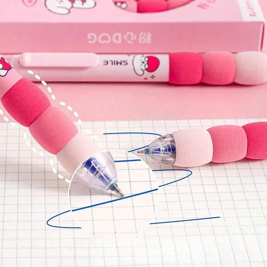 Gel Ballpoint Pen, Cartoon Cute Gel Pen, Aesthetic Telescopic Pen Soft ...