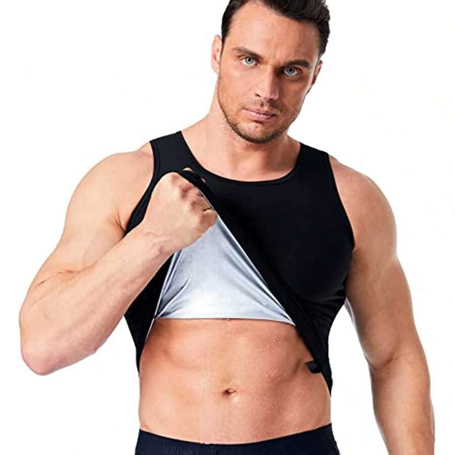 1pc Guys Men Chest Gynecomastia Compression Top, Compression Tank Top ...