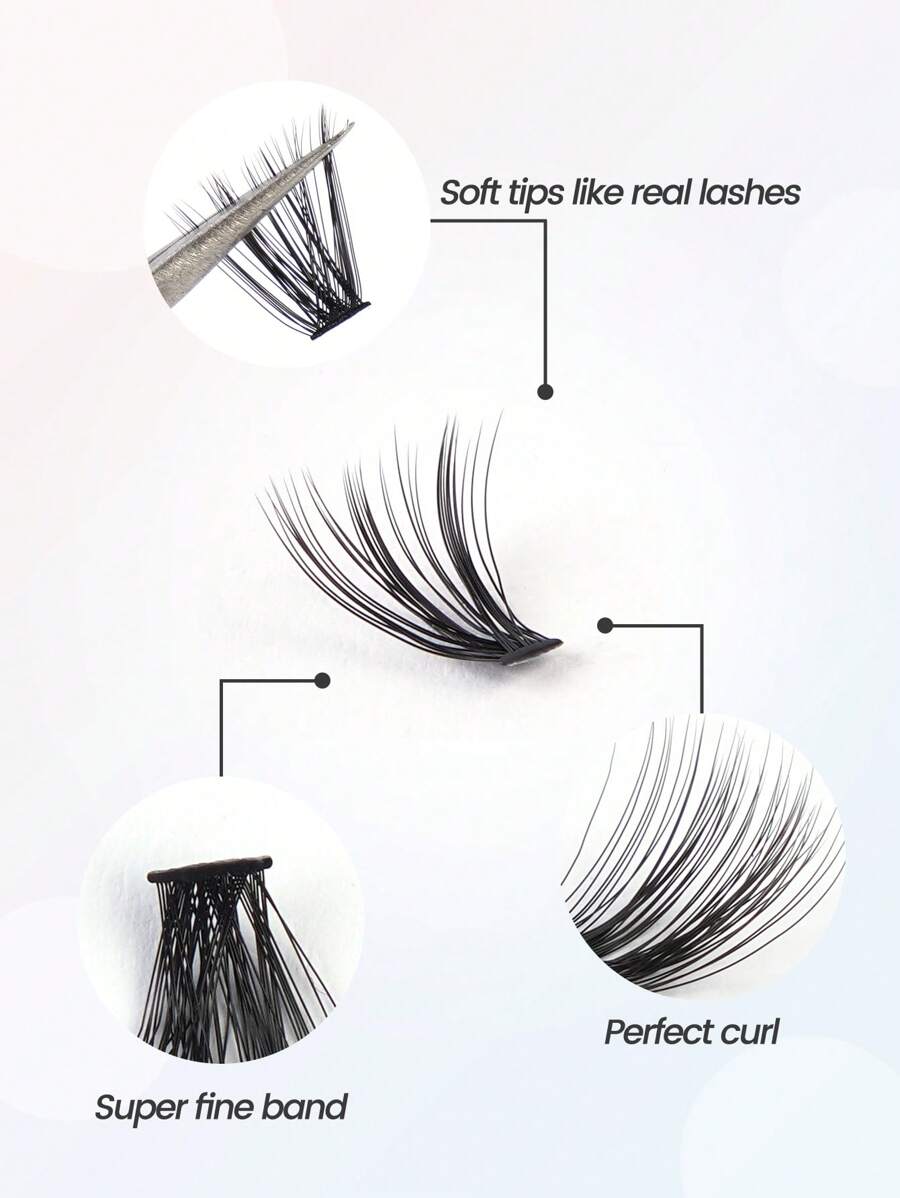 Magefy 30d 60d 240 Piezas De Extensión De Pestañas De Rama Con Mechones