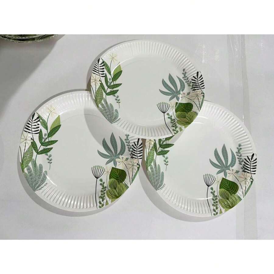 Algon Lot de 8 assiettes jetables en carton avec motif floral de 23 cm ...