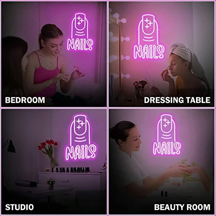 Yay It's Nail Day Neon Sign Is Perfect For Wall Decor At Nail Salons ...