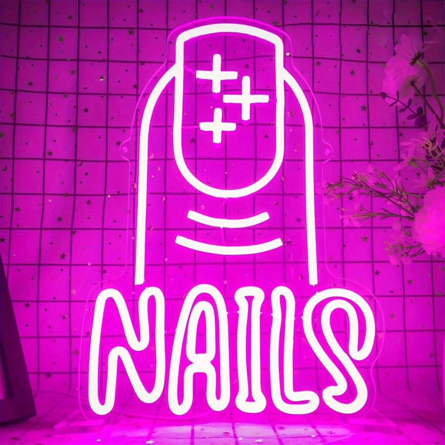 Yay It's Nail Day Neon Sign Is Perfect For Wall Decor At Nail Salons ...