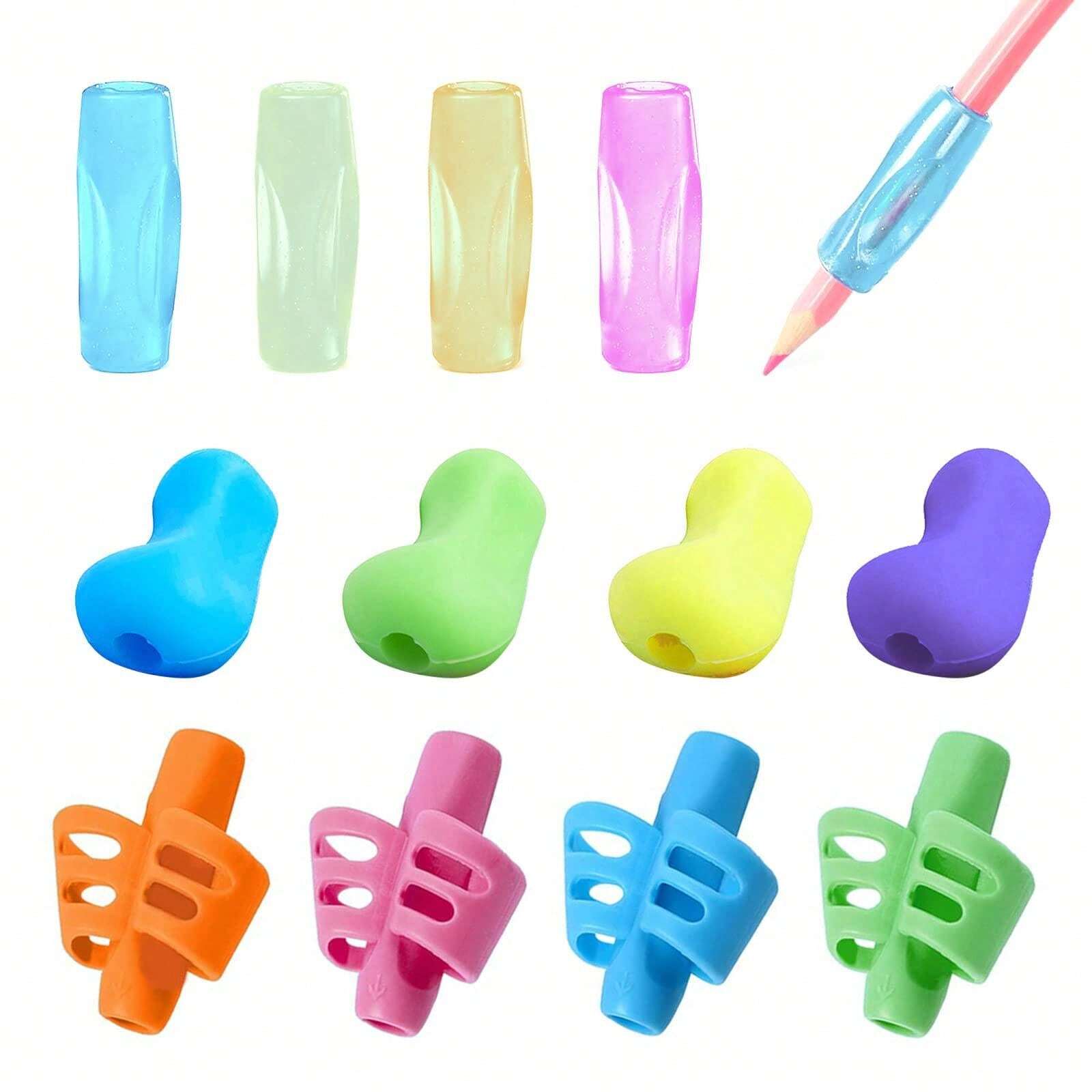Pack Of 12 Pencil Grips Ergonomic Pen Holders For Various Pens, Correct ...