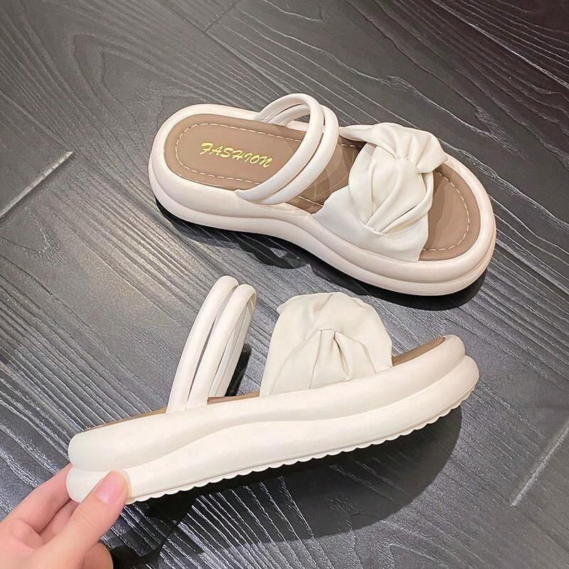 2024 New Summer Folding Sandals, Women's Double Wear Slippery Slippers ...